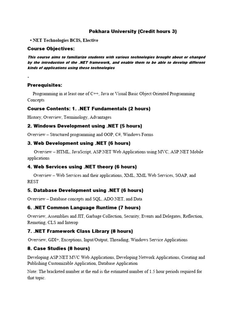 Dot Net Technology PDF | PDF | C Sharp (Programming Language) | World Wide Web