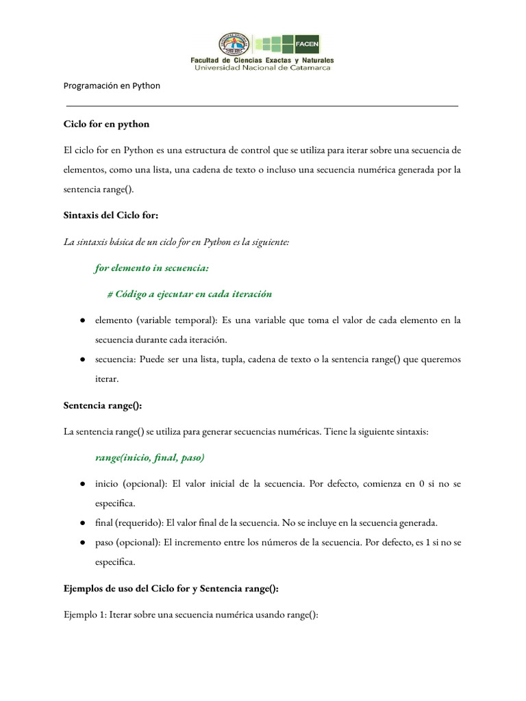 Ciclos en Python | Descargar gratis PDF | Python (lenguaje de ... Ciclos en Python | Descargar gratis PDF | Python (lenguaje de ...