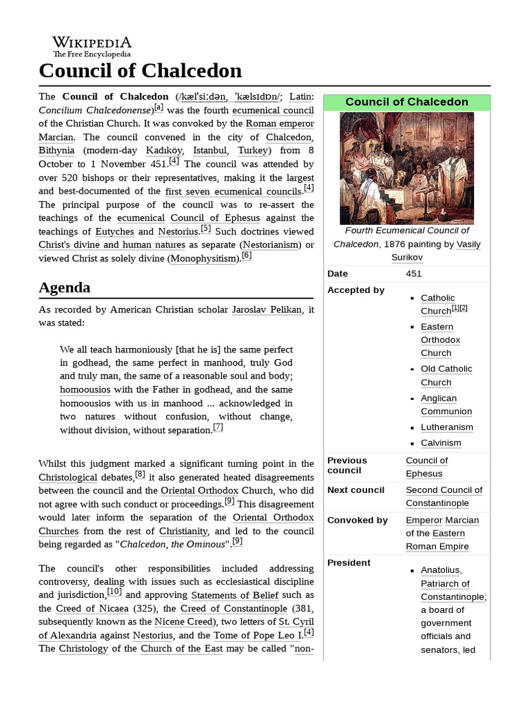Council of Chalcedon | PDF | Religion & Spirituality