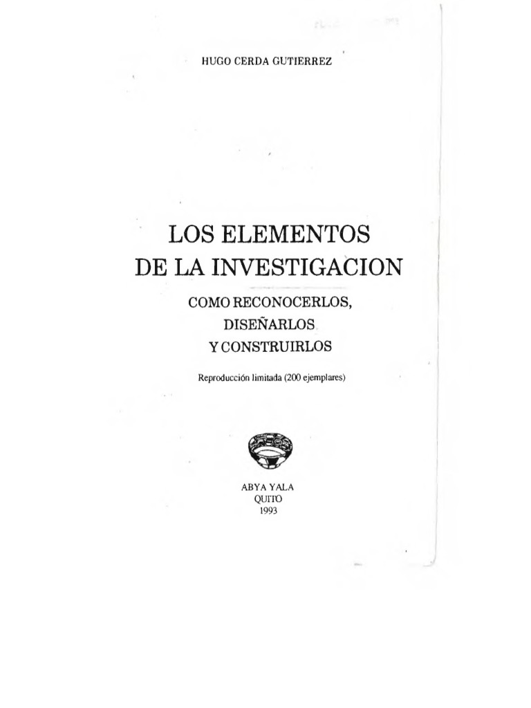 Cerda, Hugo (2011) - Perfil Teórico y Epistemológico y de La ...