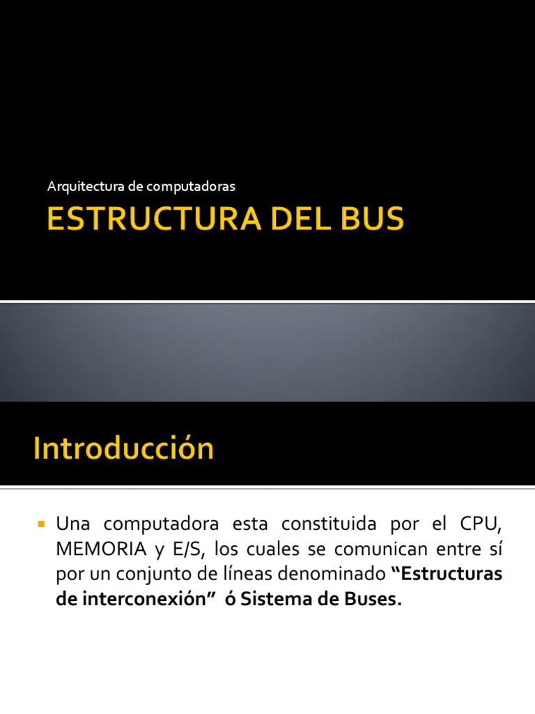 Arquitectura de computadoras: buses y sus componentes | PDF | Memoria ...