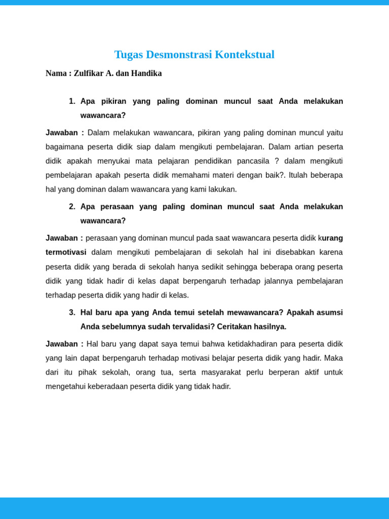 Tugas Demonstrasi Kontekstual Topik 2 | PDF