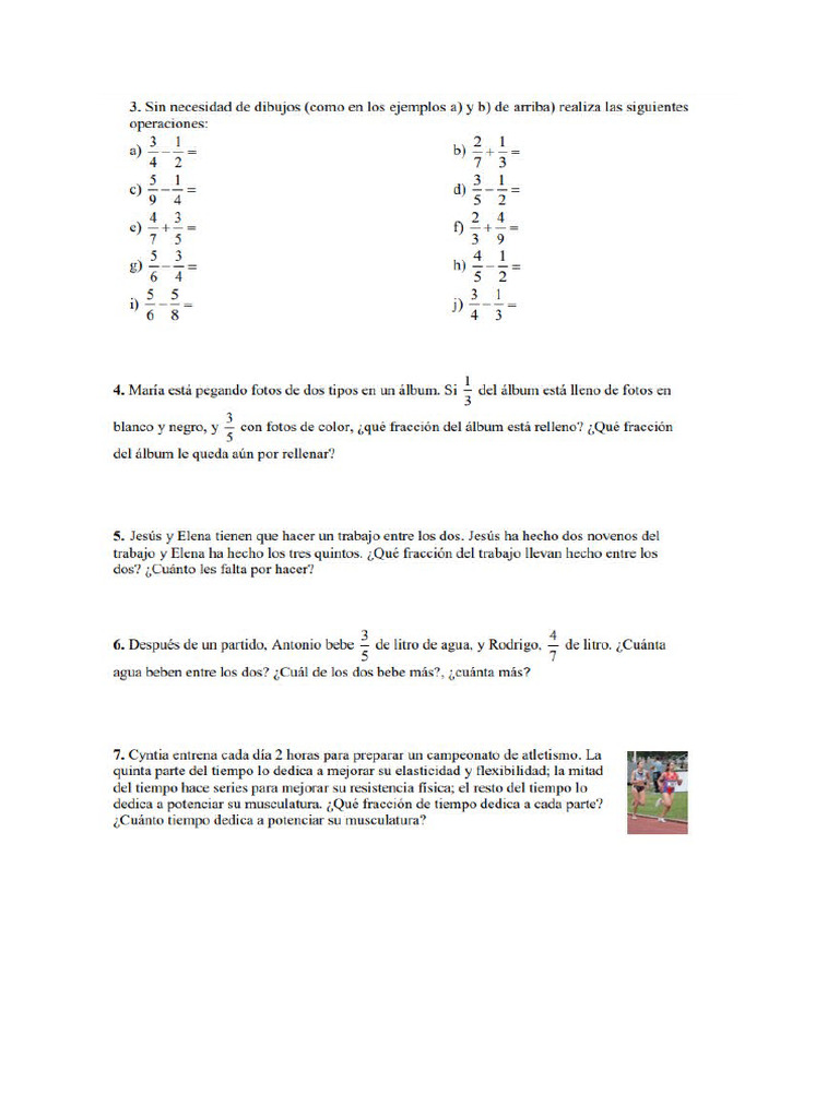 Fracciones Examen | PDF
