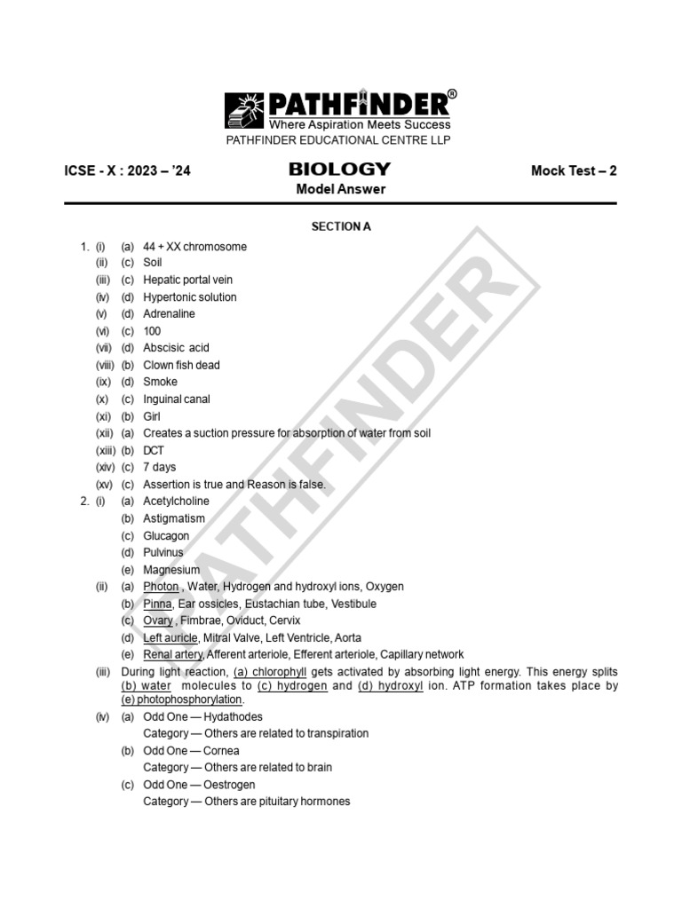 ICSE X MTP-2 Biology M.A. 23-24 | PDF | Gene | Biology