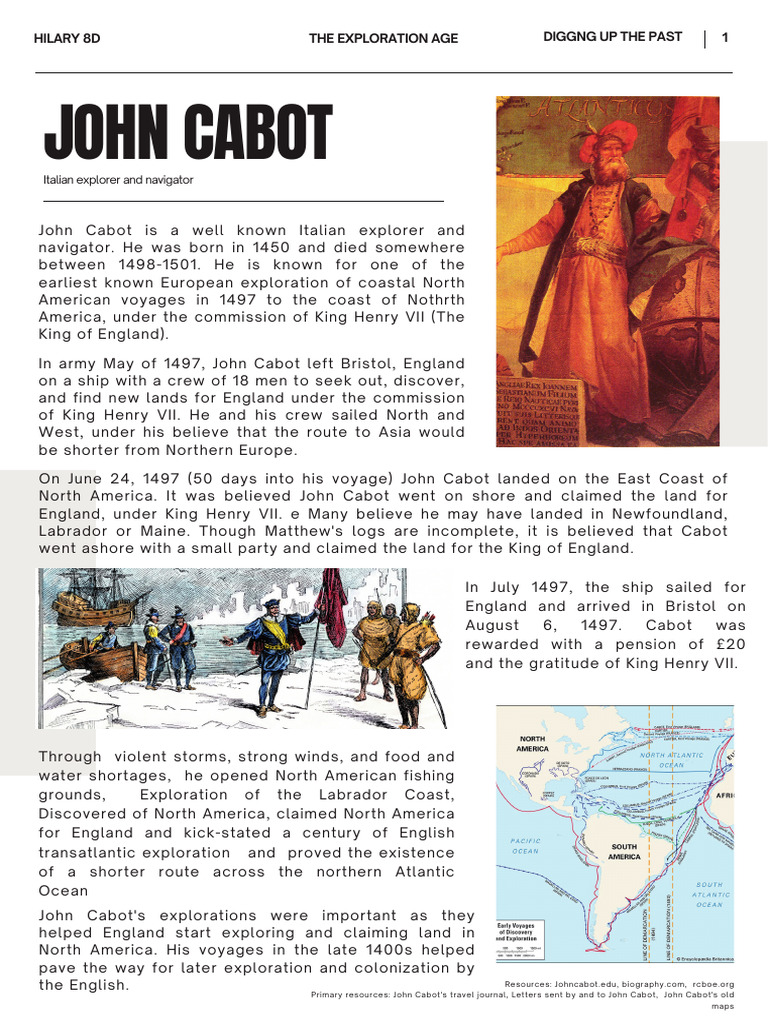 John Cabot Article | PDF | Water Transport | Exploration