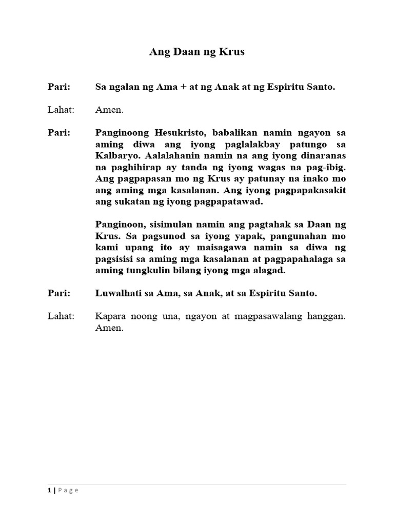 Ang Daan NG Krus | PDF