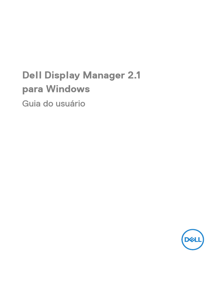 DELL GUIA DO USUARIO - Display Manager 2.1 | PDF | Janela (informática ...