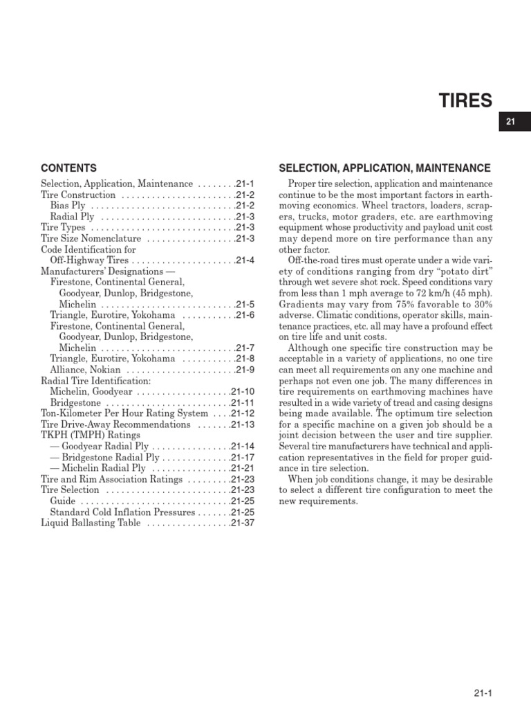 Tires-Section 21 | PDF | Tire | Vehicle Parts