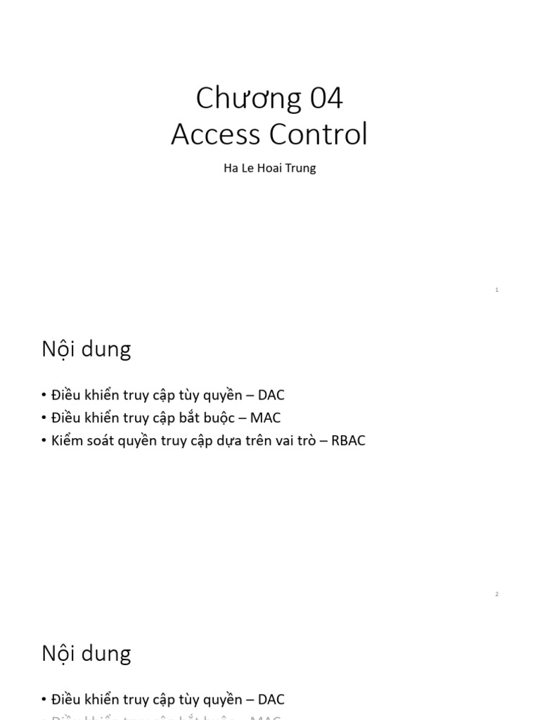 ch04 05 DAC MAC RBAC | PDF