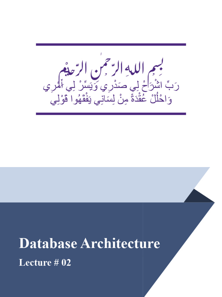 Lecture 02 Database Architecture Pdf Databases Conceptual Model 1269