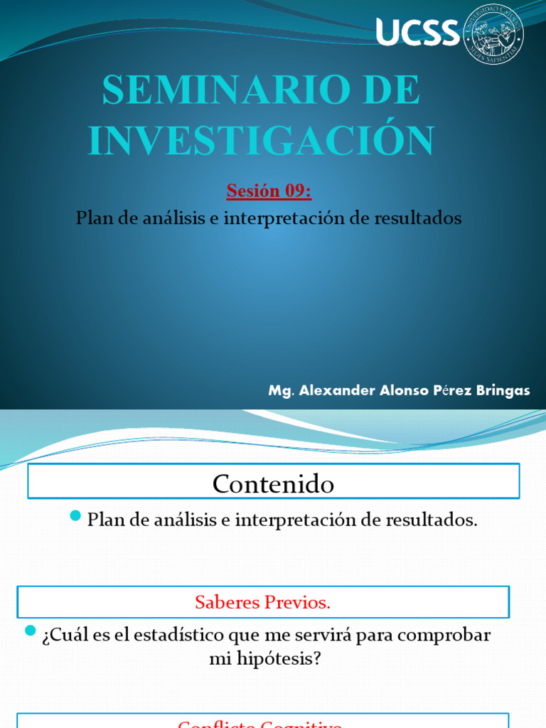 Sesión16 - Plan de Analisis e Interpretación de Resultados - Correlacional | PDF | Estadísticas ...