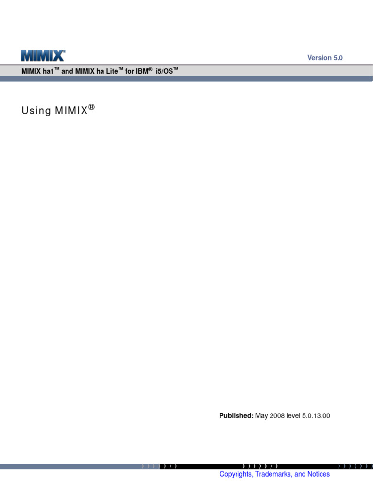 Using Mimix | PDF | Backup | Ibm Db2