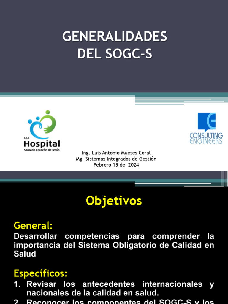 Generalidades SOGC 02-2024 | PDF