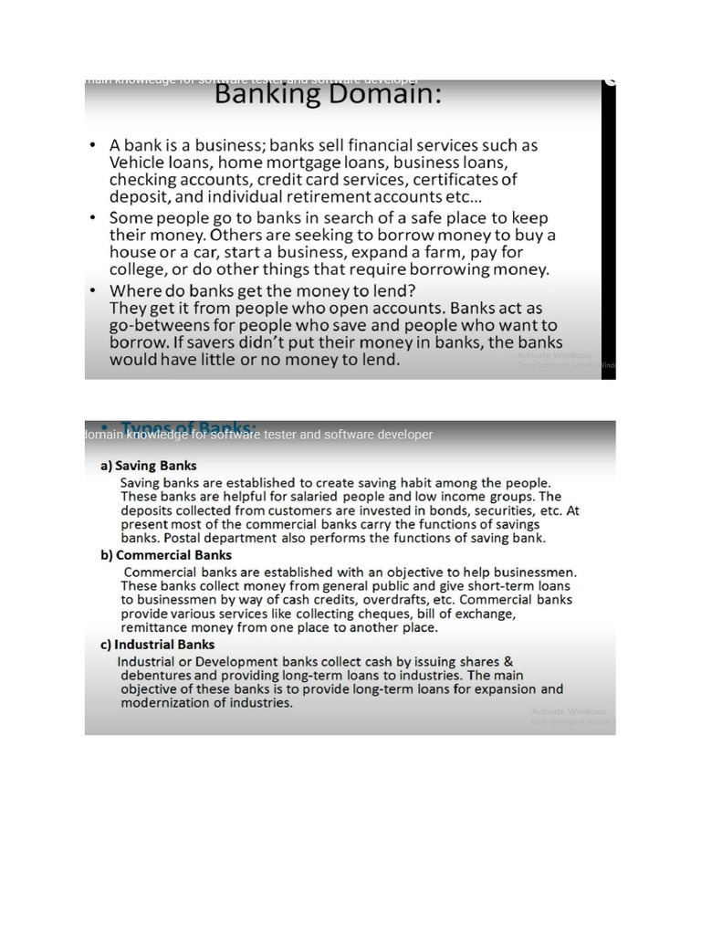 Banking Domain | PDF