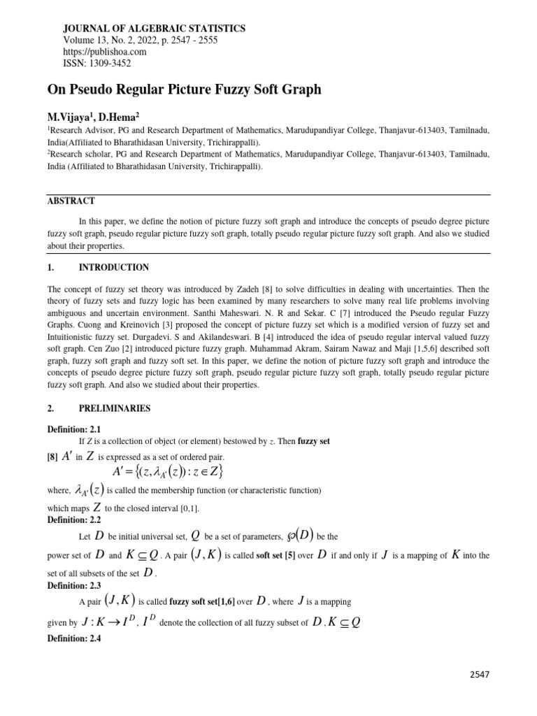On Pseudo Regular Picture Fuzzy Soft Graph Download Free Pdf Fuzzy Logic Function 