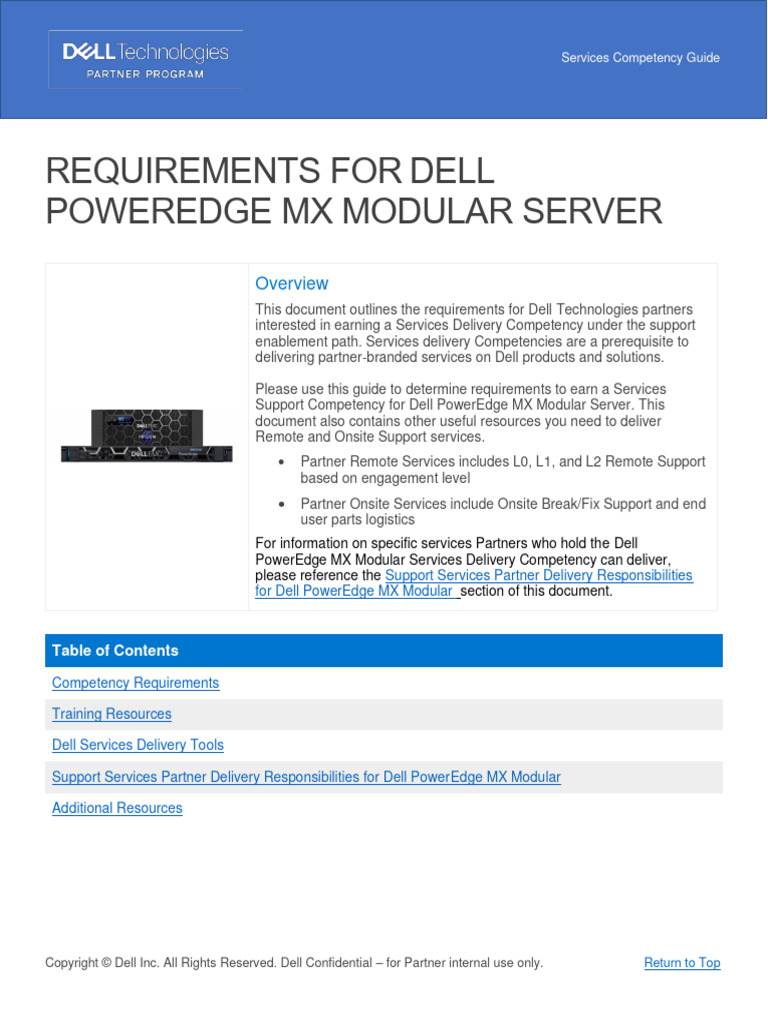 MX Modular Infrastructure Support Enablement | PDF | Dell | Technical ...