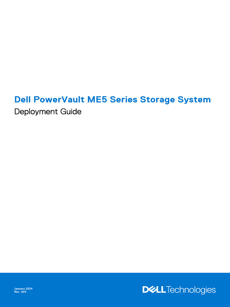 Dell PowerVault ME5 Series Storage System - Deployment Guide | PDF ...