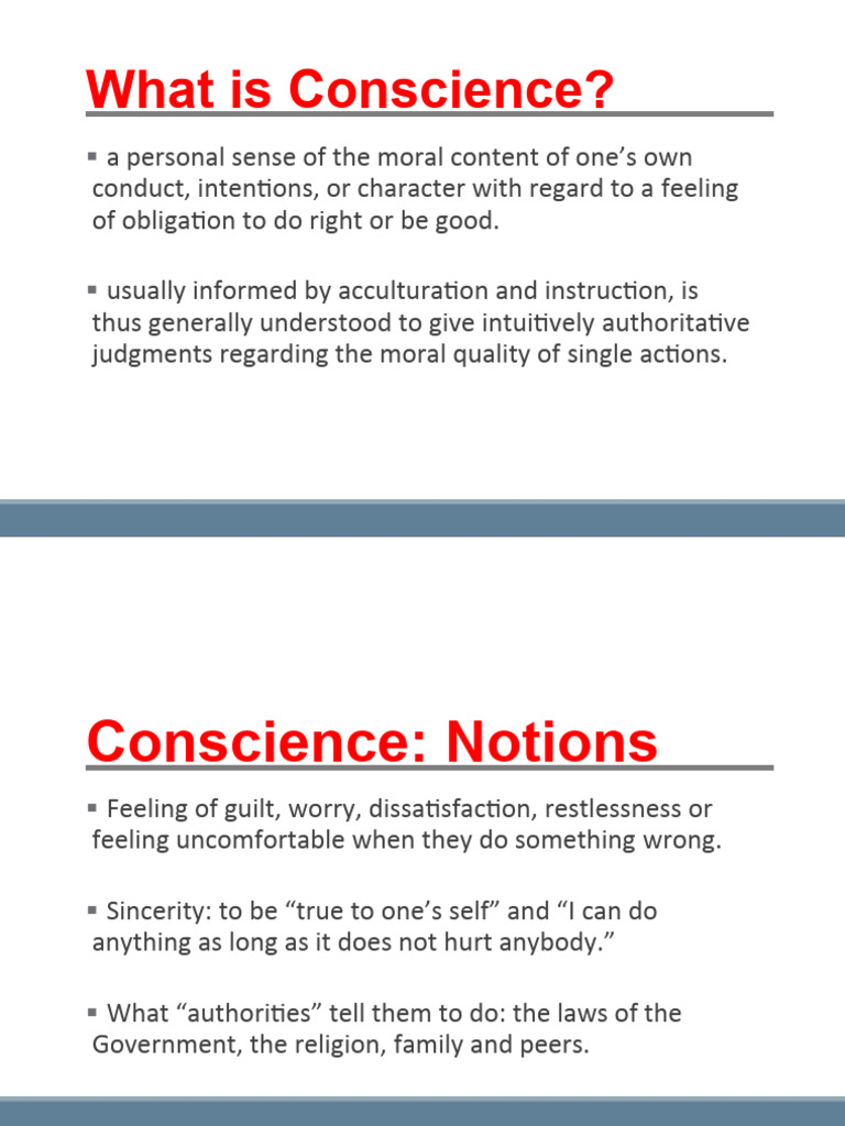 Understanding Conscience: Key Concepts | PDF | Science & Mathematics