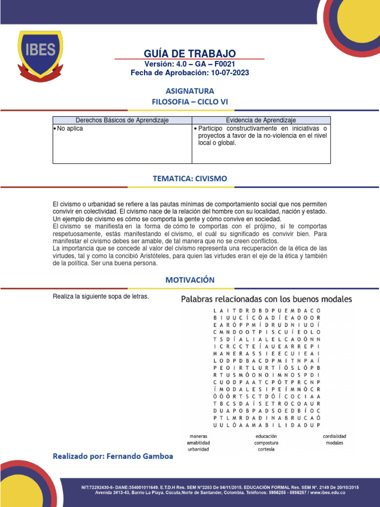 Ciclo Vi Corte 4 Guia 3 Civismo | PDF Ciclo Vi Corte 4 Guia 3 Civismo | PDF