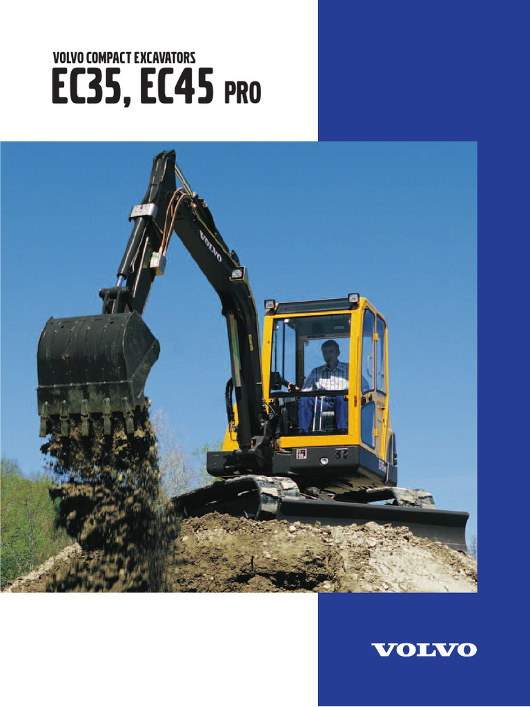 Volvo EC35 and EC45 Excavator Overview | PDF | Truck | Electric Motor