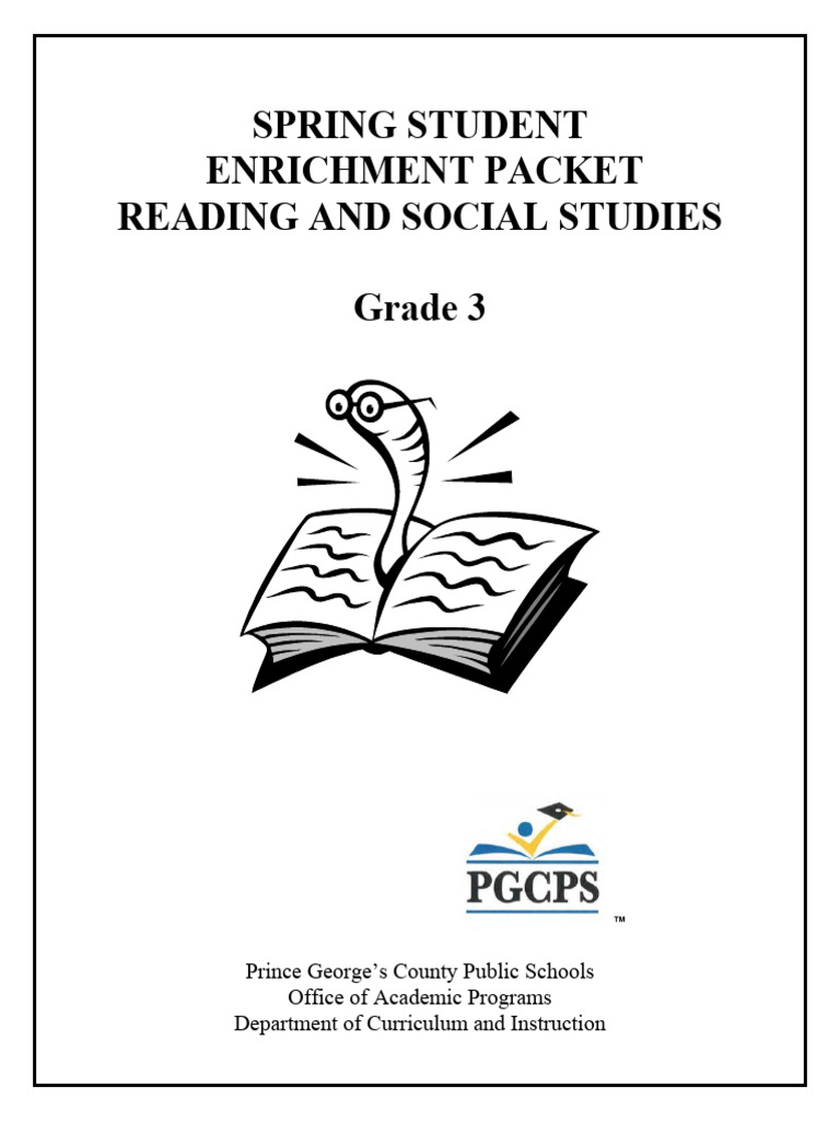Grade 3 Rela and Social Studies Spring Student Enrichment Packet | PDF