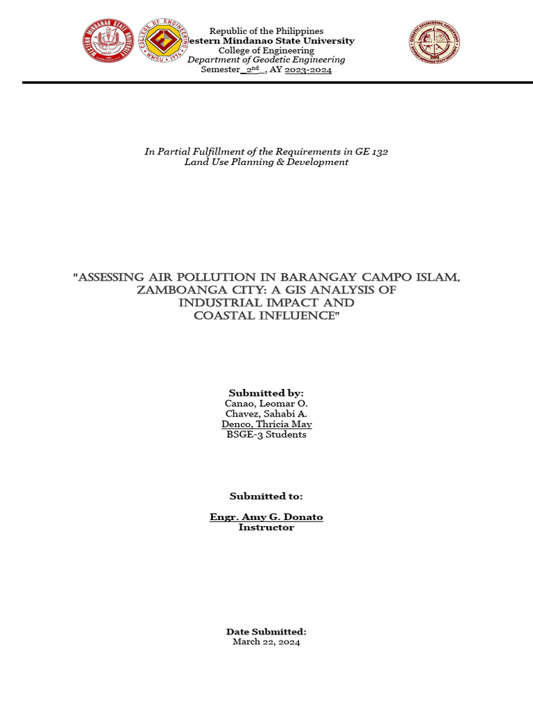 GIS Analysis of Air Pollution in Zamboanga | PDF | Air Pollution ...