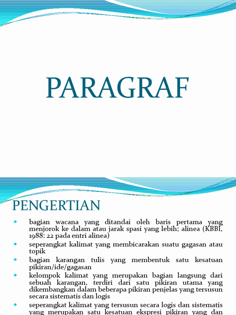 Paragraf | PDF | Kajian Bahasa Asing | Fiksi Umum