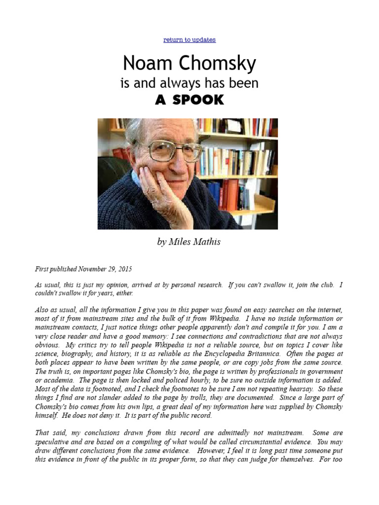 Noam Chomsky An Opinion | PDF | Noam Chomsky | Atheism