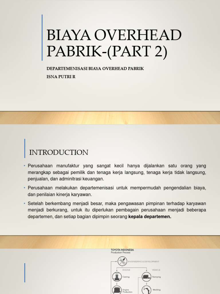Chapter 4 - (Bag 2) - Departemenisasi Biaya Overhead Pabrik | PDF
