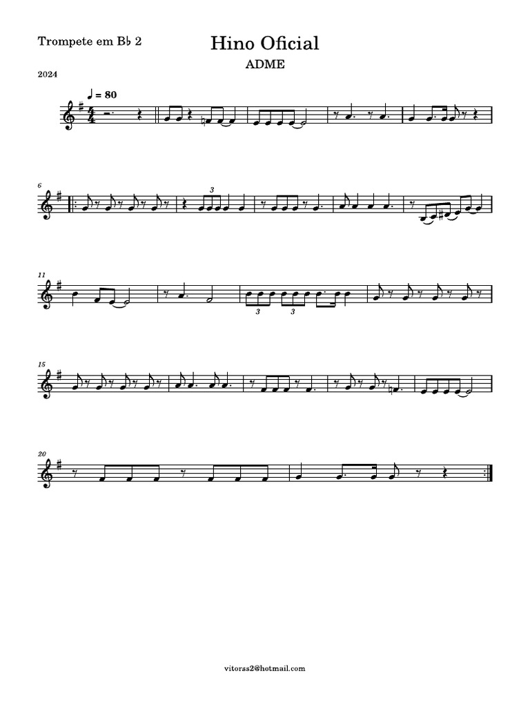 Hino Oficial Trompete 2 | PDF
