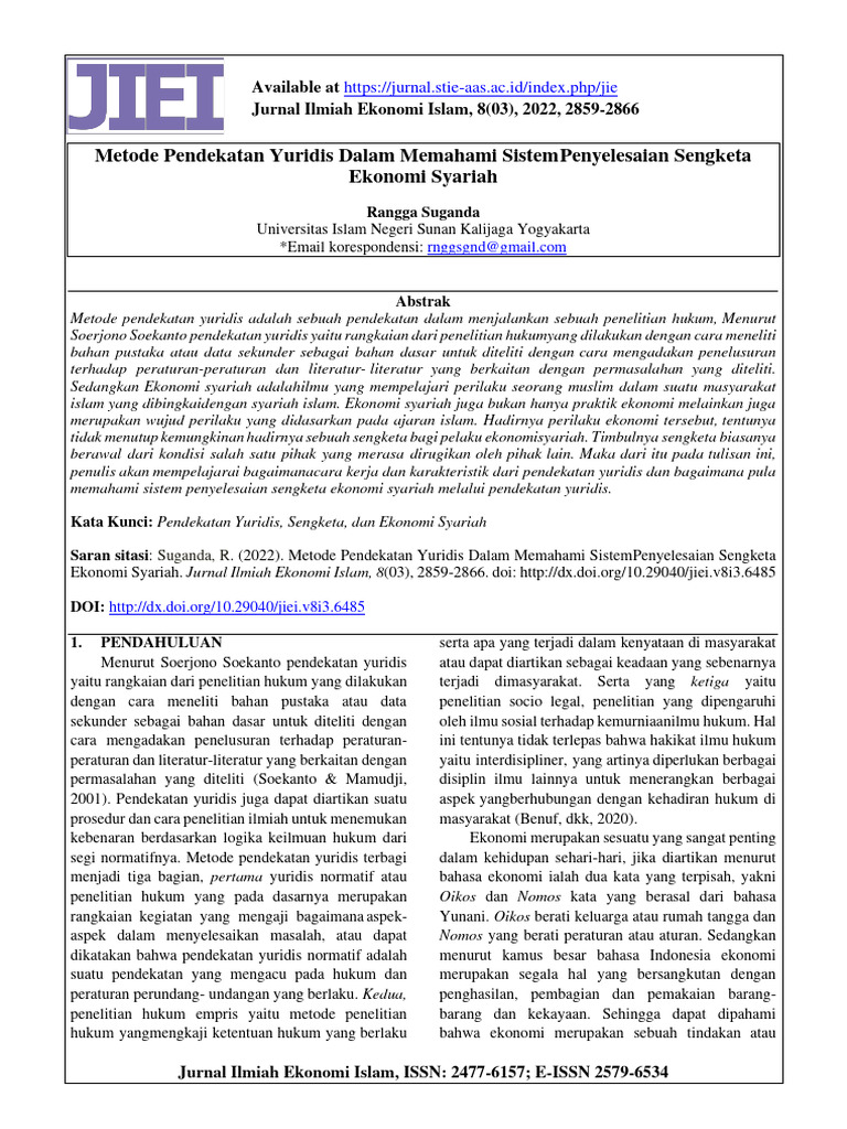 Metode Pendekatan Yuridis | PDF
