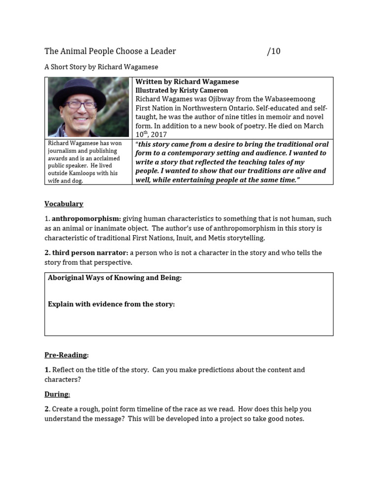 Leadership in "The Animal People" | PDF | Narration | Storytelling