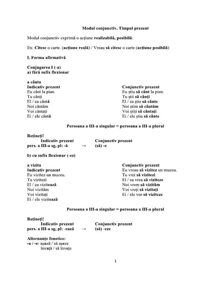 Modul Conjunctiv | PDF