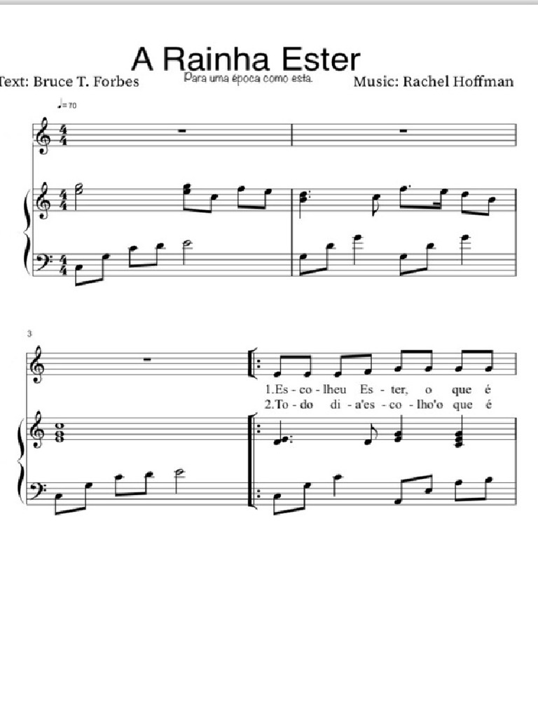 A Rainha Ester (Letra em Português) | PDF