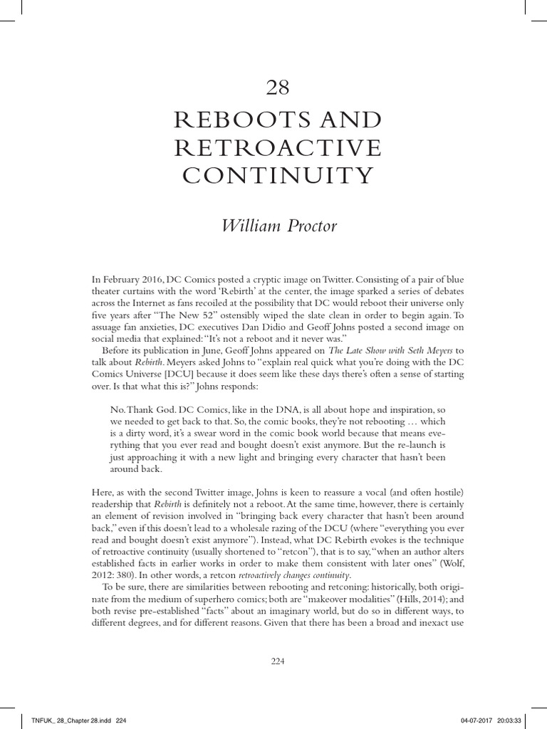 DC Comics Rebirth: Retcon vs. Reboot | PDF | Batman