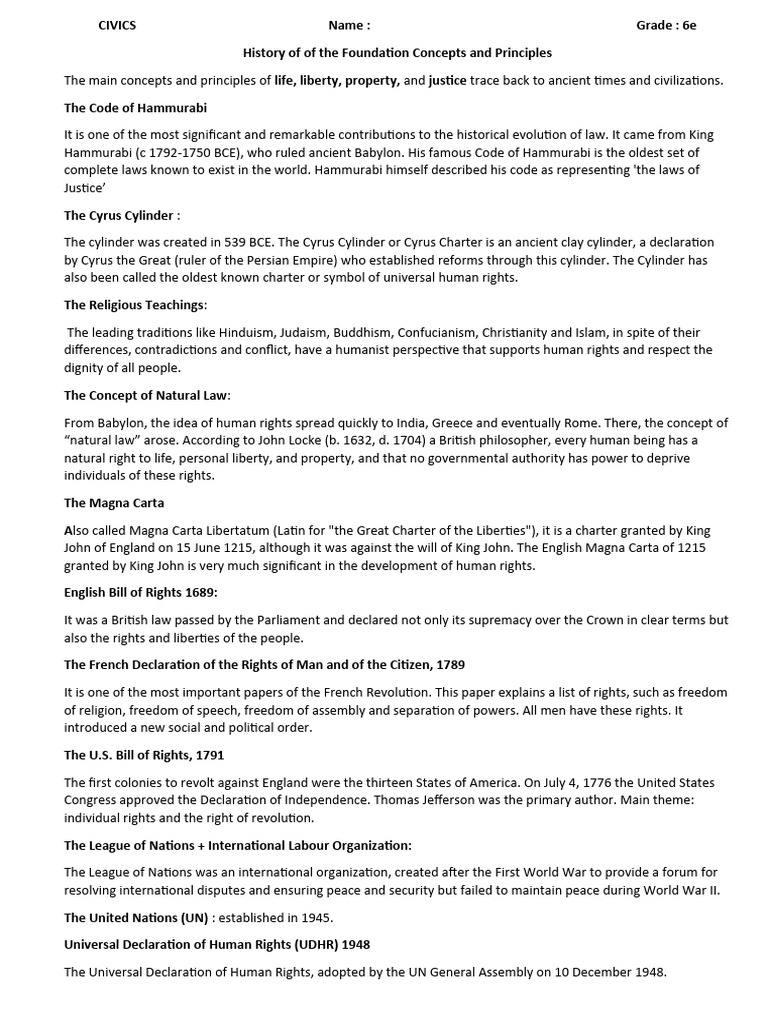 6e Foundational Concepts and Principles - History | PDF | Human Rights ...