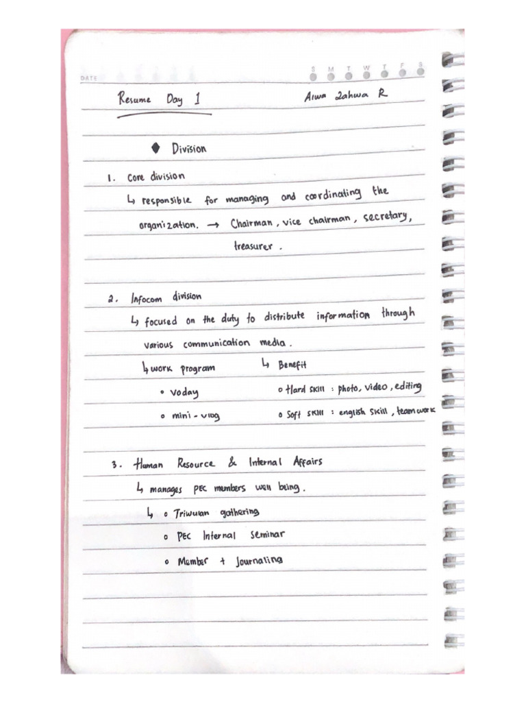 Alwa Zahwa Rahmadani - Day1 | PDF