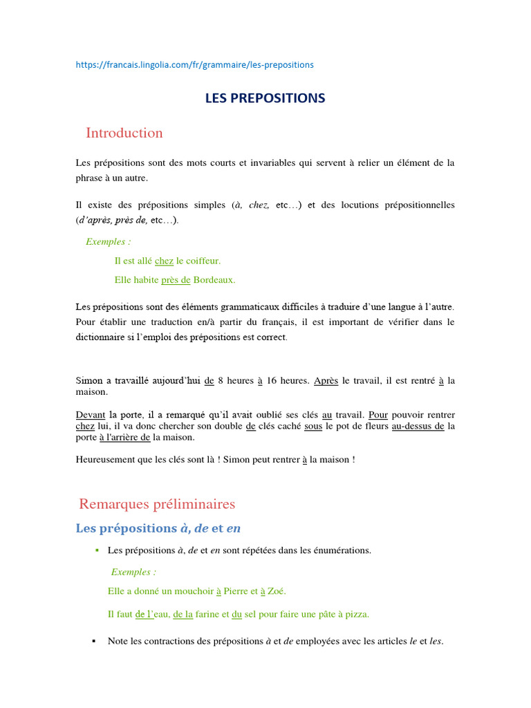 12 Prepositions Ii | PDF | Adposition | Linguistique