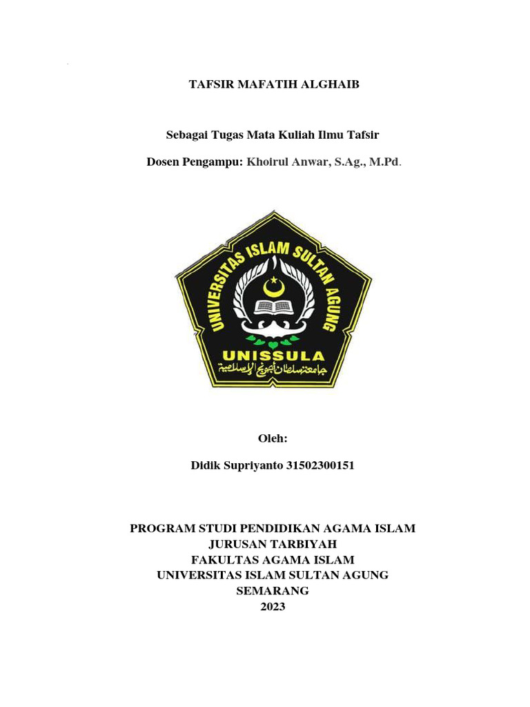 Ulama Penyusun Kitab Mafatih al-Ghaib | PDF