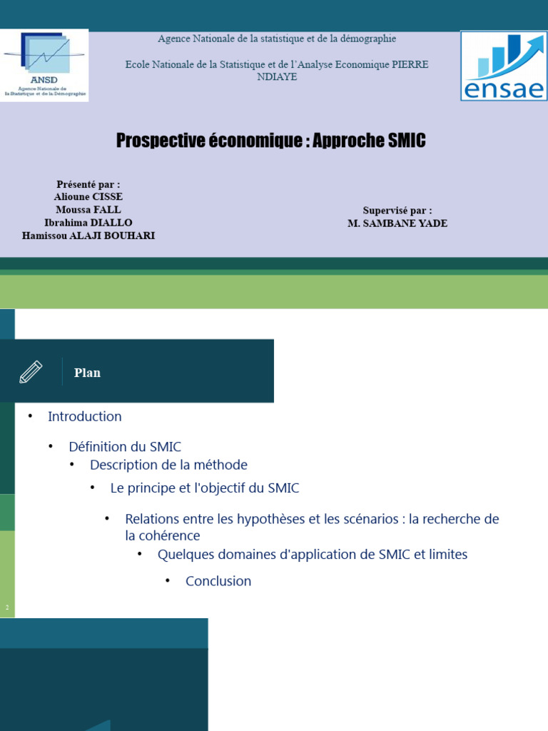 Presentation SMIC Finale | PDF | Probabilité