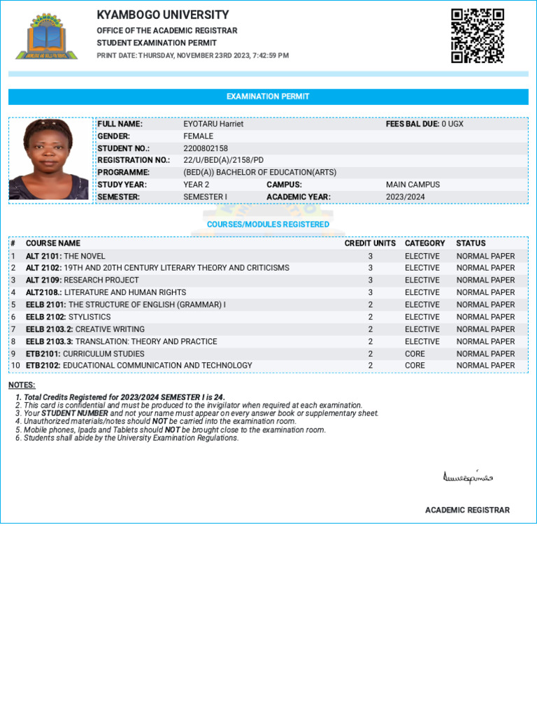 Examination Permit | PDF