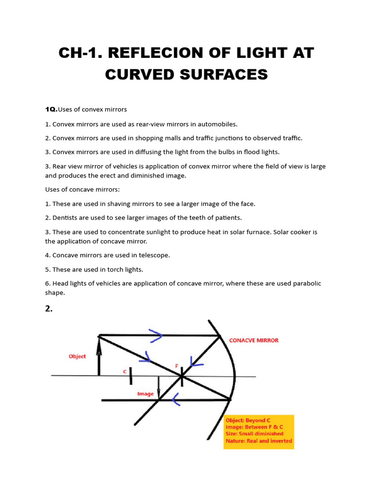 Physics 8 Chapter Key | PDF | Bleach | Mirror