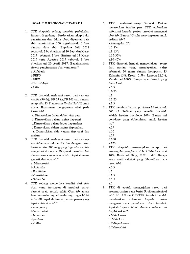 Soal T.O 26921 | PDF