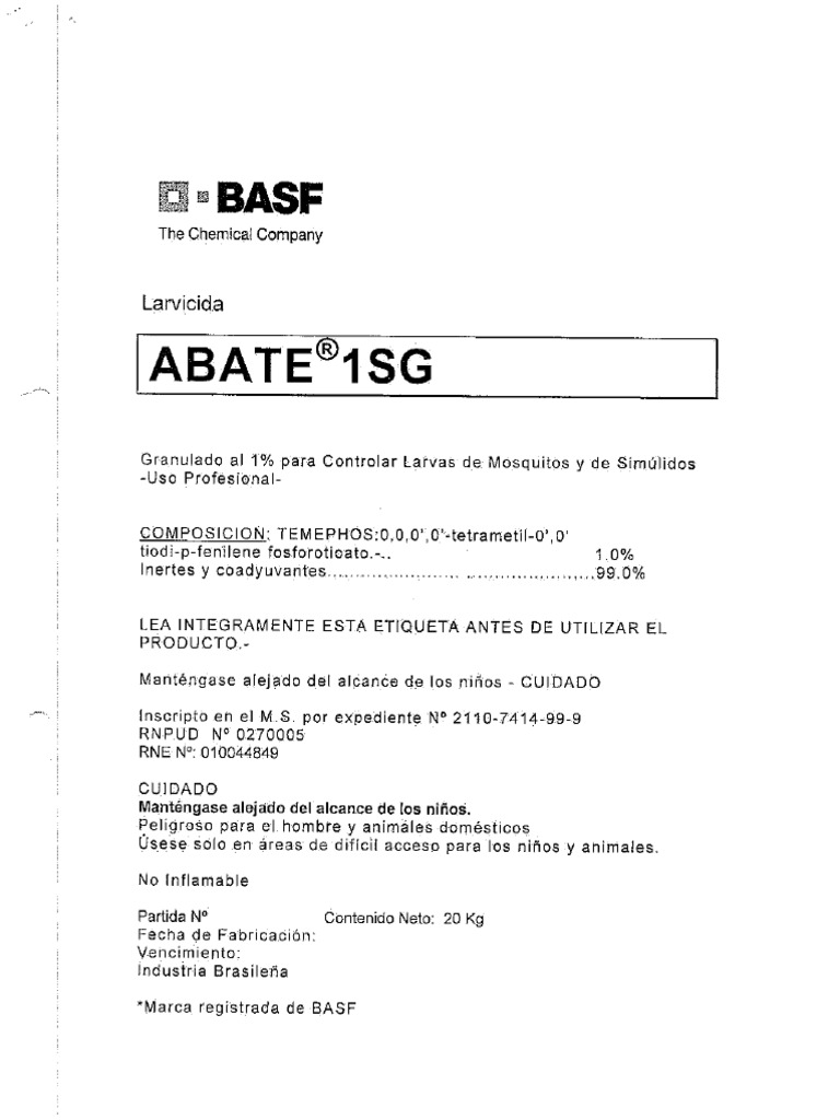 Abate 1SG - Larvicida | PDF