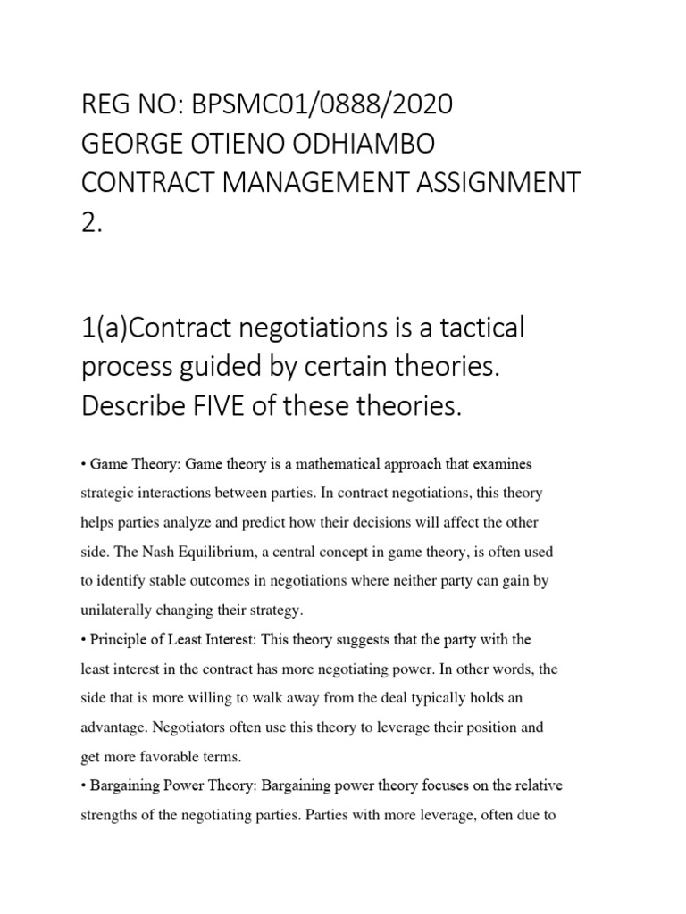 Dacha Assingment Two | PDF | Game Theory | Negotiation