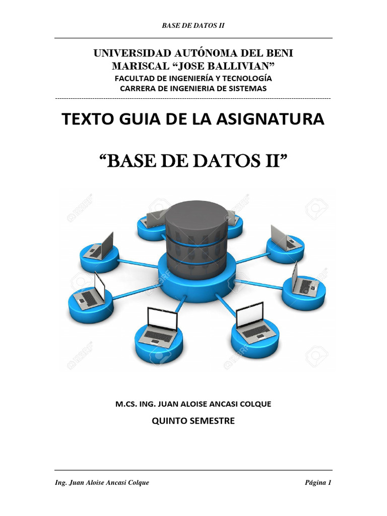 TEXTO Base de Datos II - Juan Ancasi 2023 | PDF | Bases de datos | Base de datos relacional