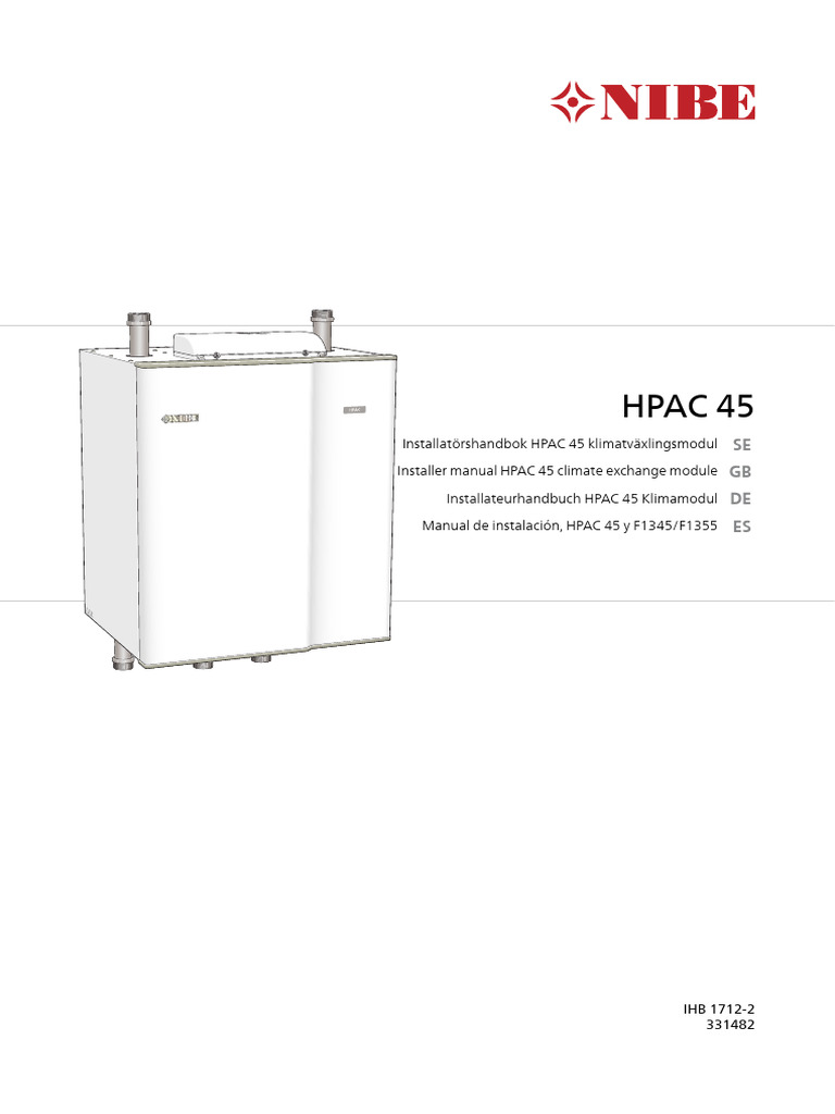 Nibe - HPAC 45 - Manual Instalare - 2021 - en | PDF