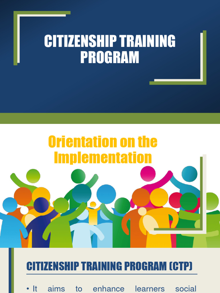 Citizenship Training Program | PDF | Learning | Citizenship