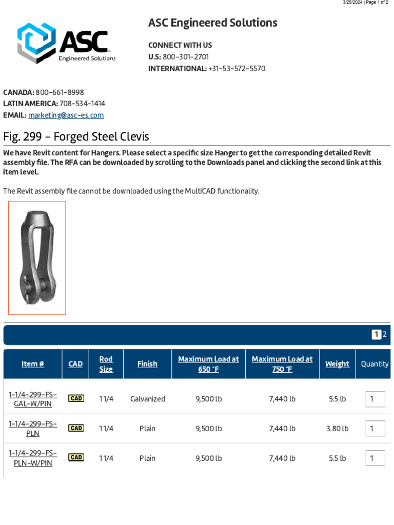 Fig. 299 Forged Steel Clevis Specs | PDF