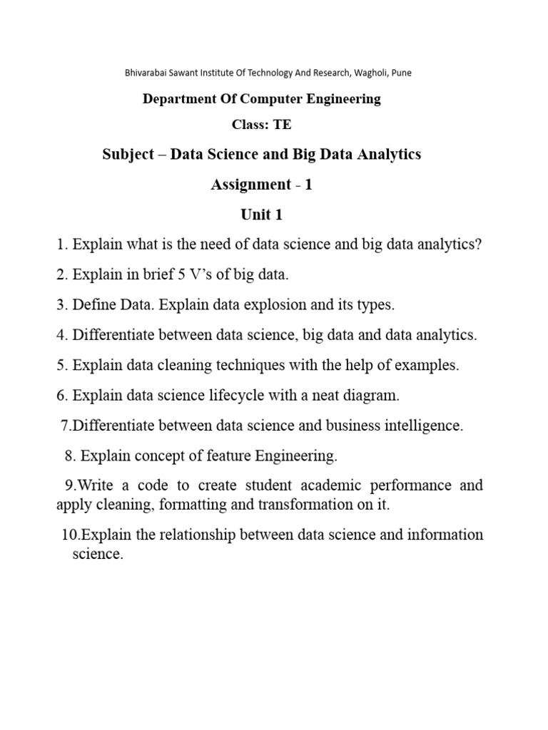 Dsbda Assignment 1 Pdf 